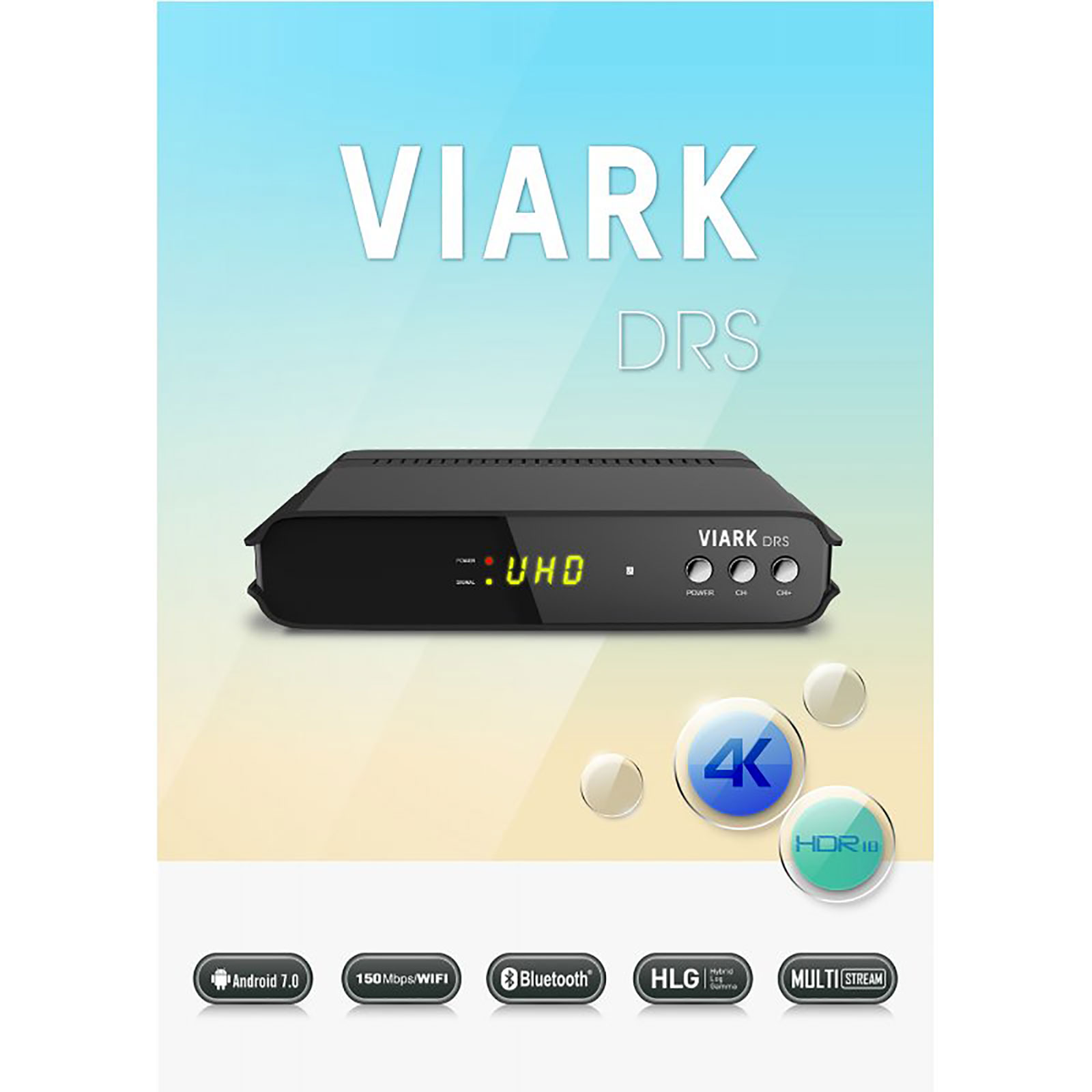 Viark DROI 4K digitaler Combo Android 7.0 Wifi Sat-Receiver DVB-S2 ...