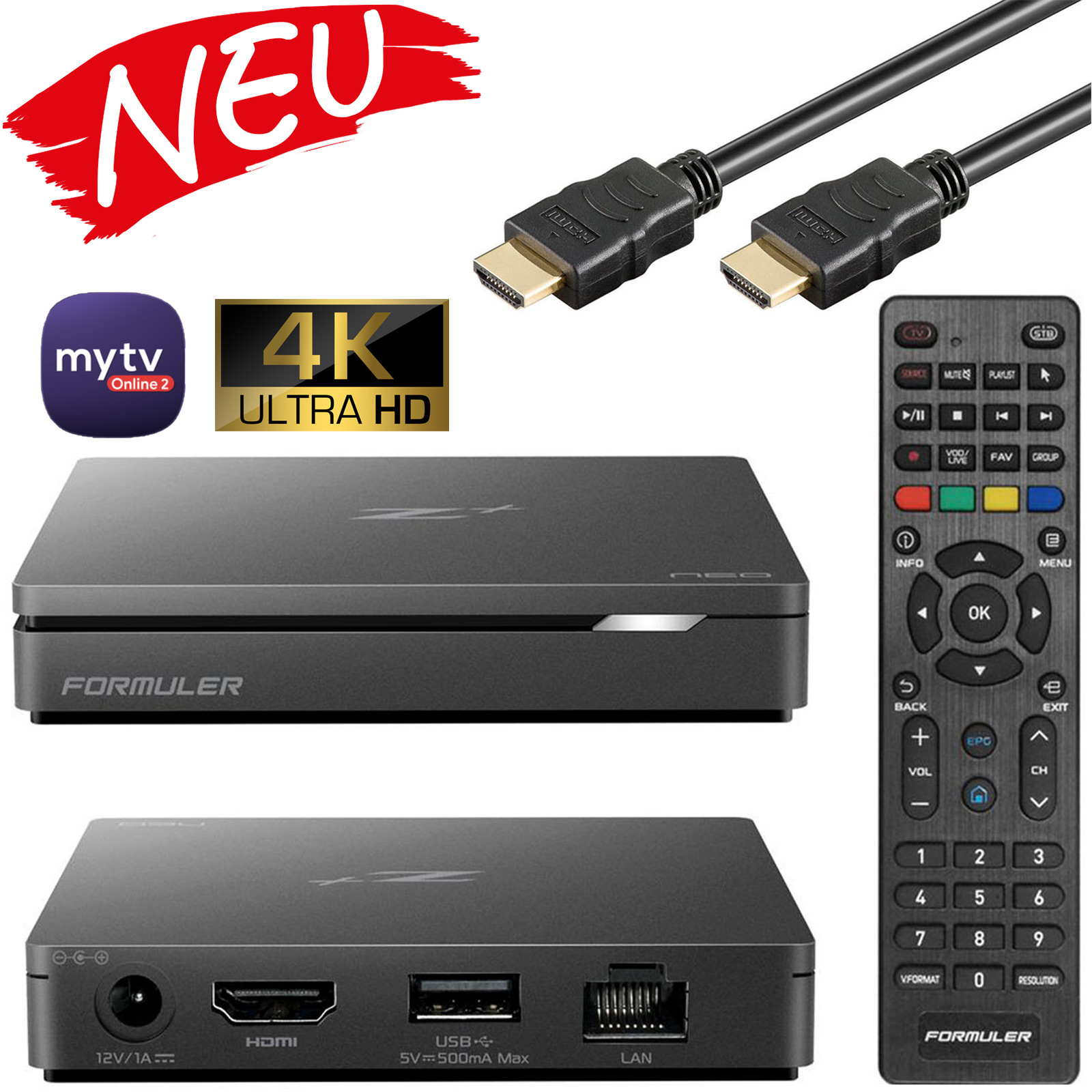 Formuler Z+ Neo 5G IPTV Box Android 7 Media Player TV IP Receiver, H ...