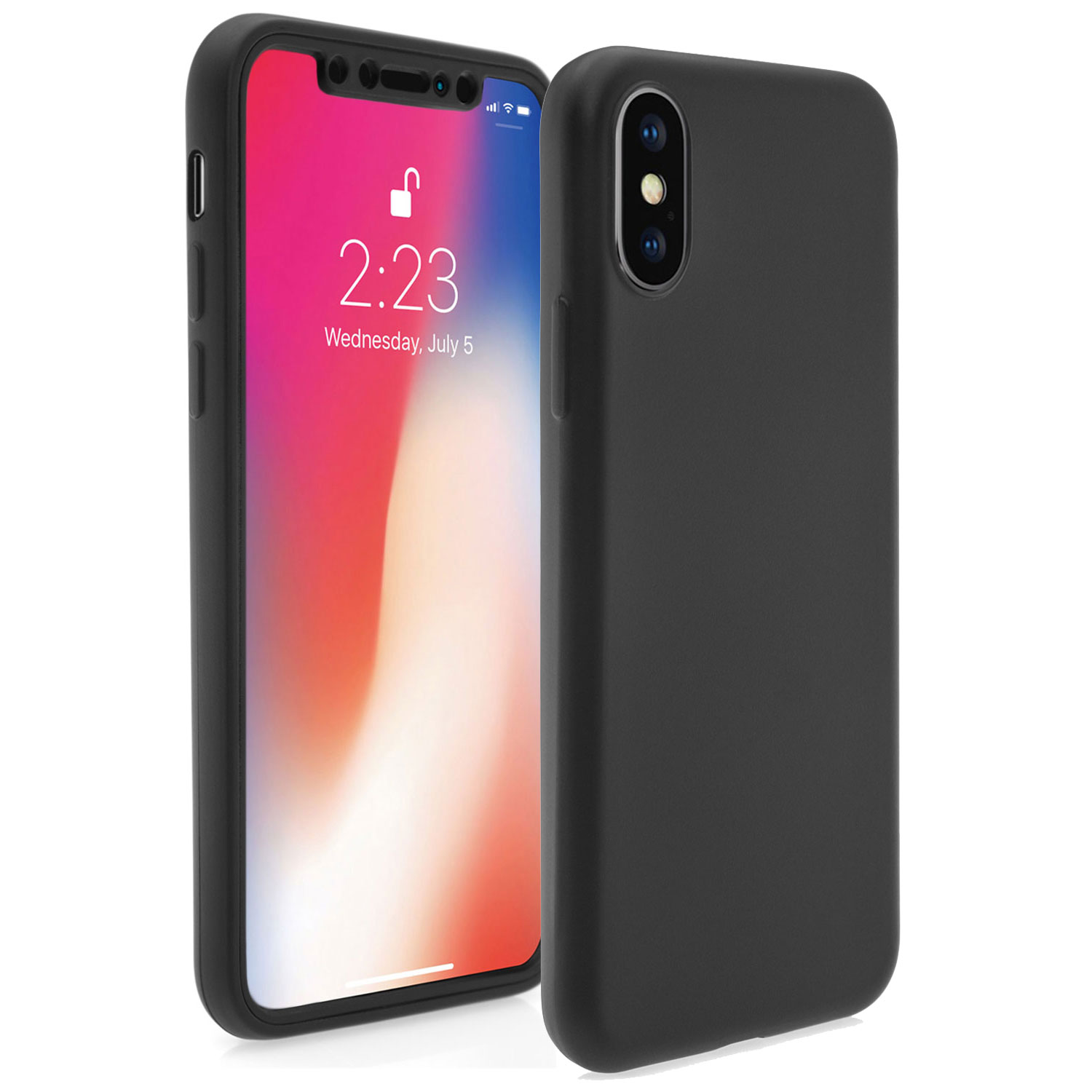 iPhone X 360° Full Cover Schutzhülle in schwarz